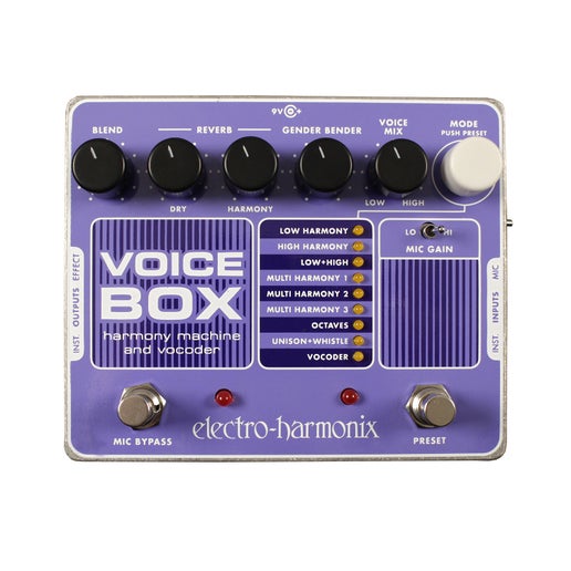 Electro Harmonix EHX VOICEBOX Vocal Harmony Vocoder Guitar Effects ...