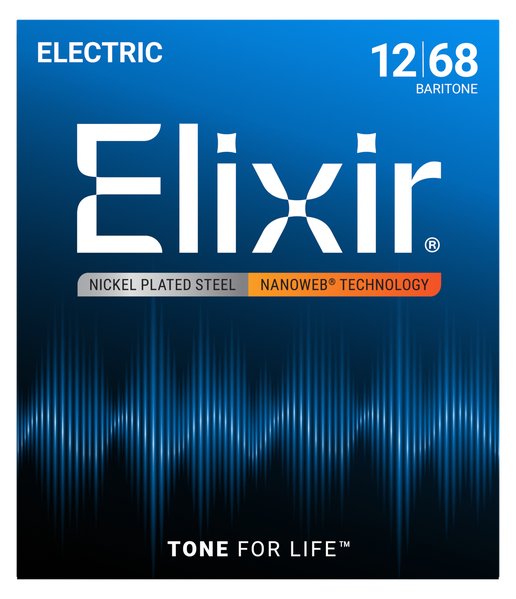 Elixir Nanoweb Electric Guitar Strings - 12-68 Baritone 12302 | Music Works