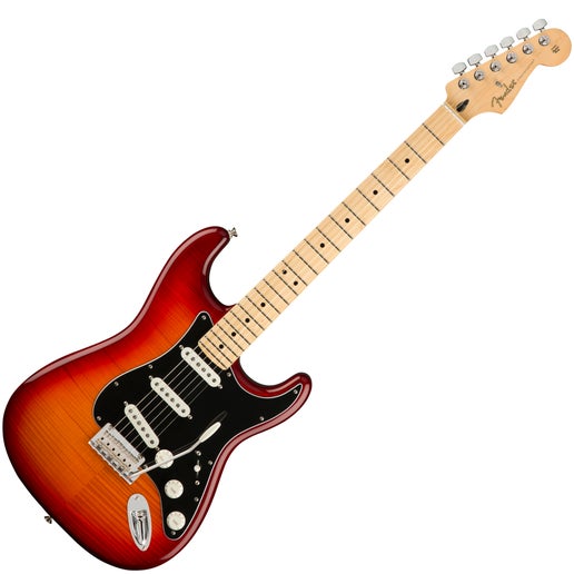 Fender 0144552531 Player Series Stratocaster Flamed Maple Top Maple ...