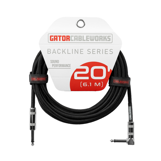 Gator Cableworks GCWB-INS-20RA Backline Series Braided Instrument Cable ...