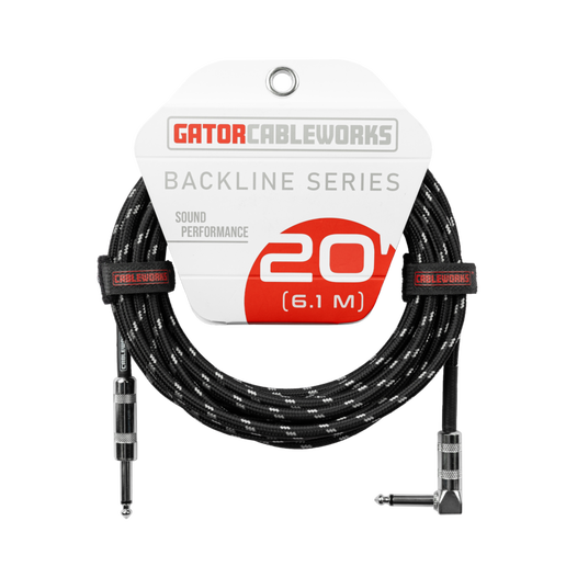 Gator Cableworks GCWB-INS-20RA Backline Series Braided Instrument Cable ...
