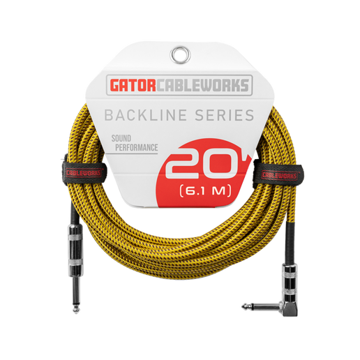 Gator Cableworks GCWB-INS-20RA Backline Series Braided Instrument Cable ...