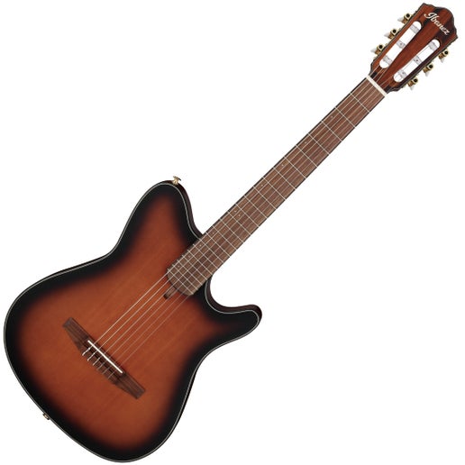 Ibanez FRH10N BSF Thinline 6-String Nylon Acoustic-Electric Guitar ...