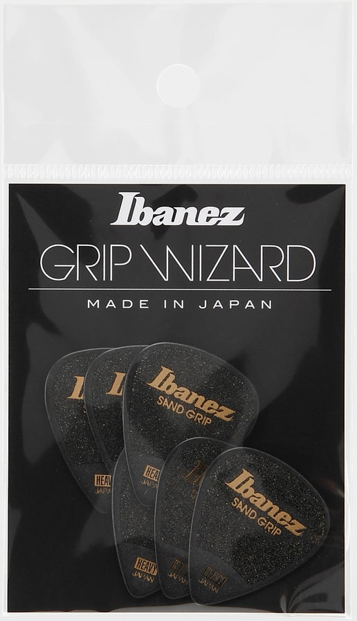 Ibanez PPA14HSG Grip Wizard (Sand Grip) Guitar Picks, 1.0mm 6 Pack ...