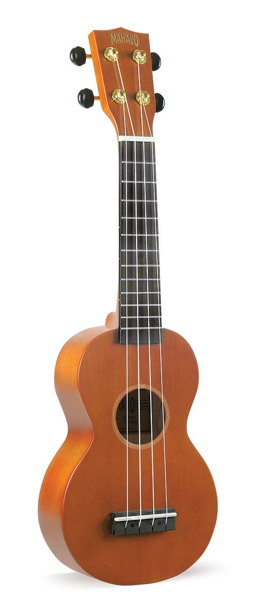 Mahalo MR1 Rainbow Series Soprano Ukulele with Bag - Transparent Brown ...