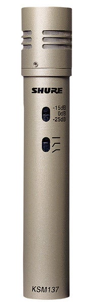 Shure KSM137 Small Diaphragm Cardioid Condenser Microphone | Music Works