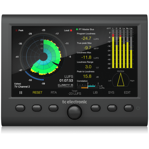 TC Electronic Clarity M Stereo and 5.1 Audio Loudness Meter with 7 ...