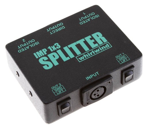 Whirlwind SP1X3 Microphone Splitter, 1x Direct input and 2x Isolated ...